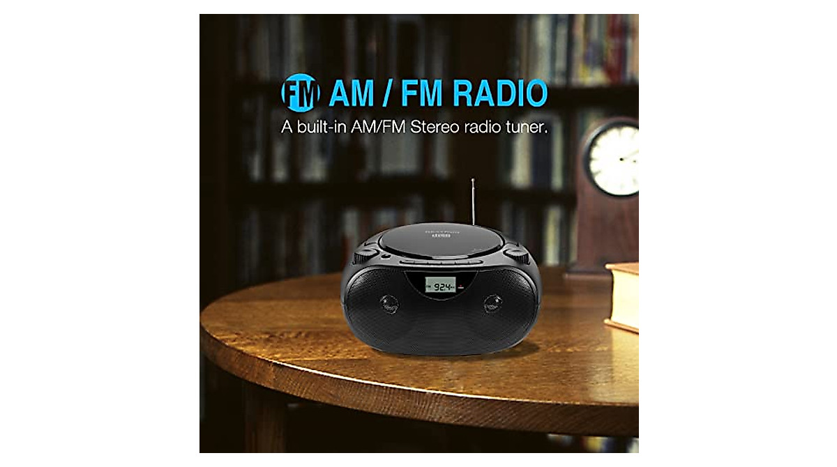 Nextron Portable Bluetooth CD Boombox | AM/FM Radio & USB