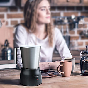 Secura Detachable Milk Frother, 17oz Electric Milk Steamer Stainless Steel, Automatic Hot/Cold Foam and Hot Chocolate Maker with Dishwasher Safe, 120V