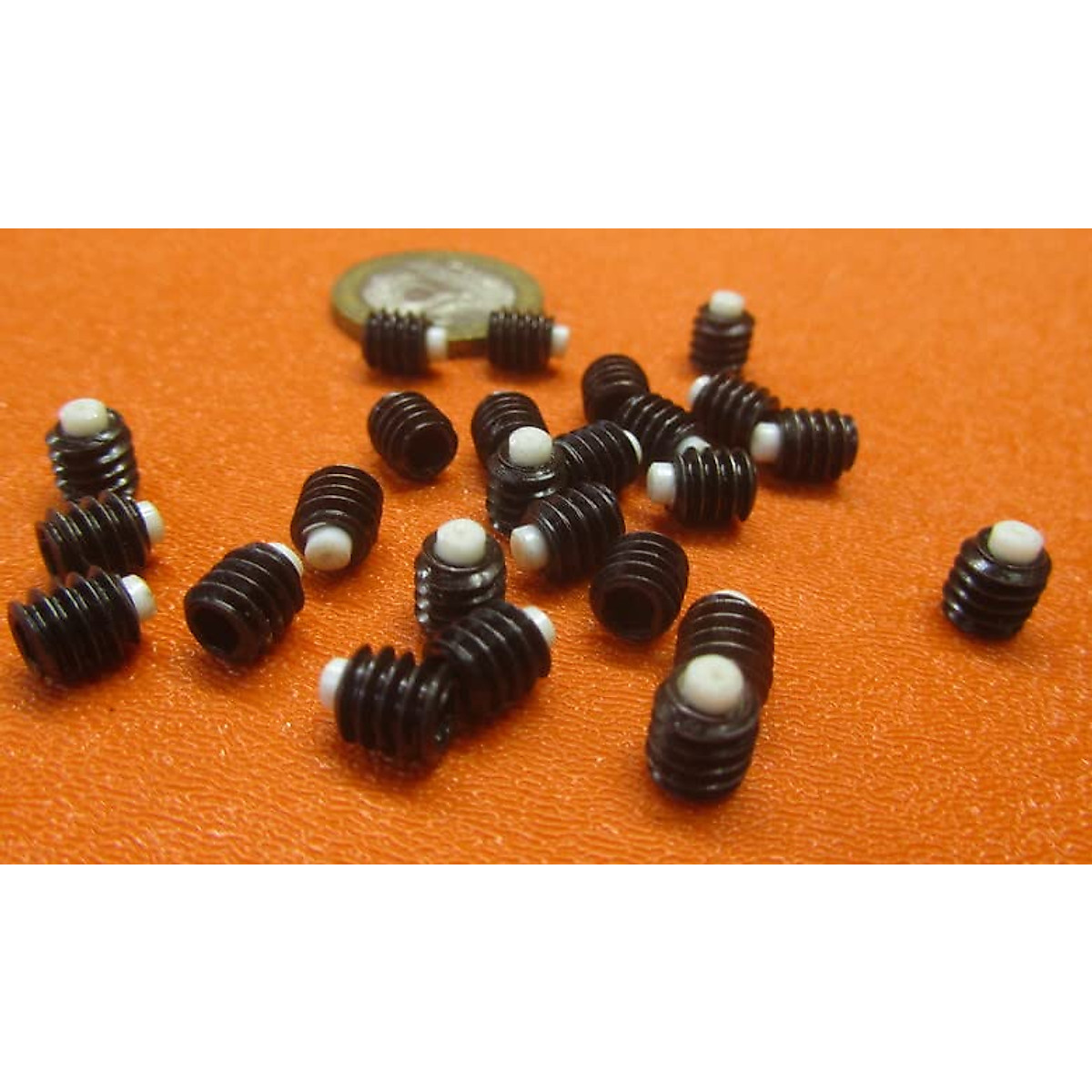 Black Oxide Steel Nylon Tip Set Screw 1/4"-20 x .250" Thread Length 25 pcs