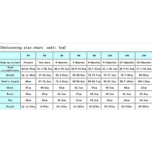 Newdeve Long Baptism Dresses for Baby Girls Christening Gowns Toddler with Bonnet White