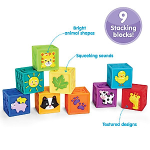 Earlyears Squeak 'n Stack Blocks Baby Toy