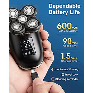 Electric Shaver for Women 5 in 1 Beauty Shavers Set for Whole Body, Legs,Underarms, with Face Cleansing Brush, Hair Clipper and Nose Hair Trimmer, Rechargeable Cordless Fast Charge Razor Wet Dry Use