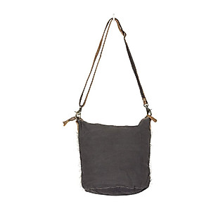 Myra Bag Mystical Upcycled Canvas & Cowhide Shoulder Bag S-1368