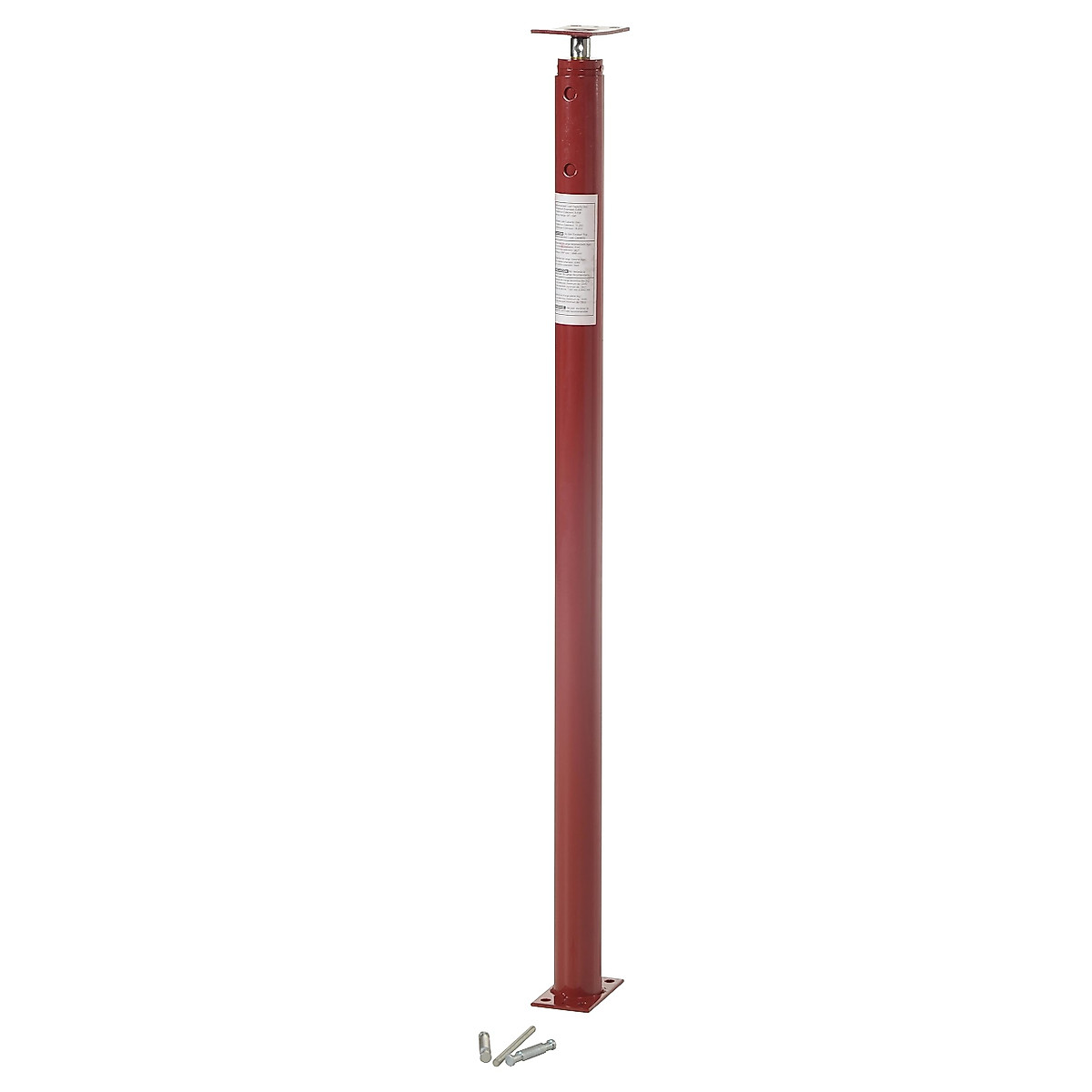 Vestil FJB-100 Basement Floor Jack, 54" - 100" Height Range, Maximum Height Capacity (lbs.) 5600, Minimum Height Capacity (lbs.) 8438 , Red