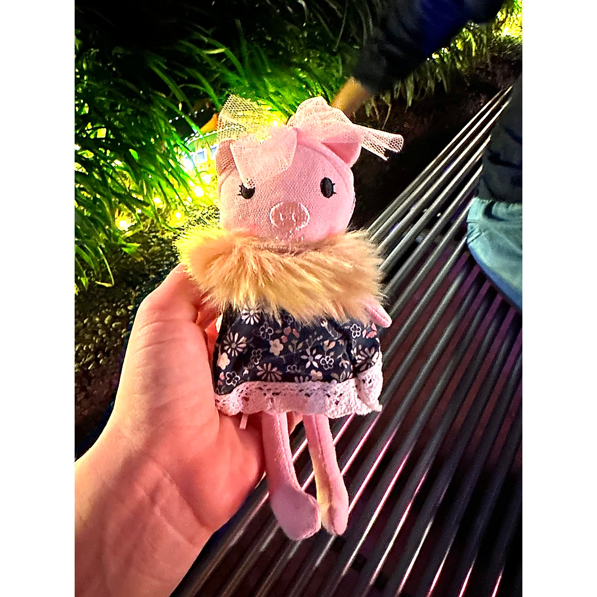 LEVLOVS Christmas Pig Mouse in a Matchbox Danish Design Toy Baby Registry Gift Pig in Ice Cream Truck Linen Toy Plush Toy