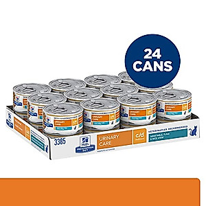 Hill's Prescription Diet c/d Multicare Urinary Care Tuna & Vegetable Stew Wet Cat Food, Veterinary Diet, 2.9 oz. Cans, 24-Pack