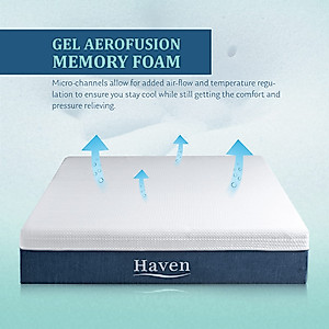 12 Inch King Mattress Memory Foam, Cooling Gel Bed Mattress in a Box, Fiberglass Free Medium Firm Mattress CertiPUR-US Certified, Made in USA
