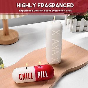 Xanax Candle - Chill Pill Candle - Cute Candles for Cool Gifts - Weird Candles for Any Occasion - Cute Things for Aesthetic Room Decor - Cool Candles for Cool Things - Prank Candles