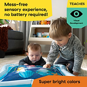 Baby Einstein Octopus Water Play Mat - Safety Fill Line, Tummy Time Activity & Sensory-Toy for Babies Newborn and up, Blue