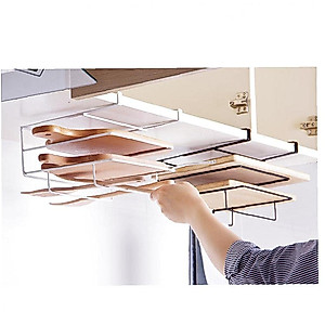 Ruluti Kitchen Storage Drainboard Pan Lid Shelf Metal Hanging Cutting Board Stand Draining Rack Organizer 25.5 * 24.0 * 10.5cm