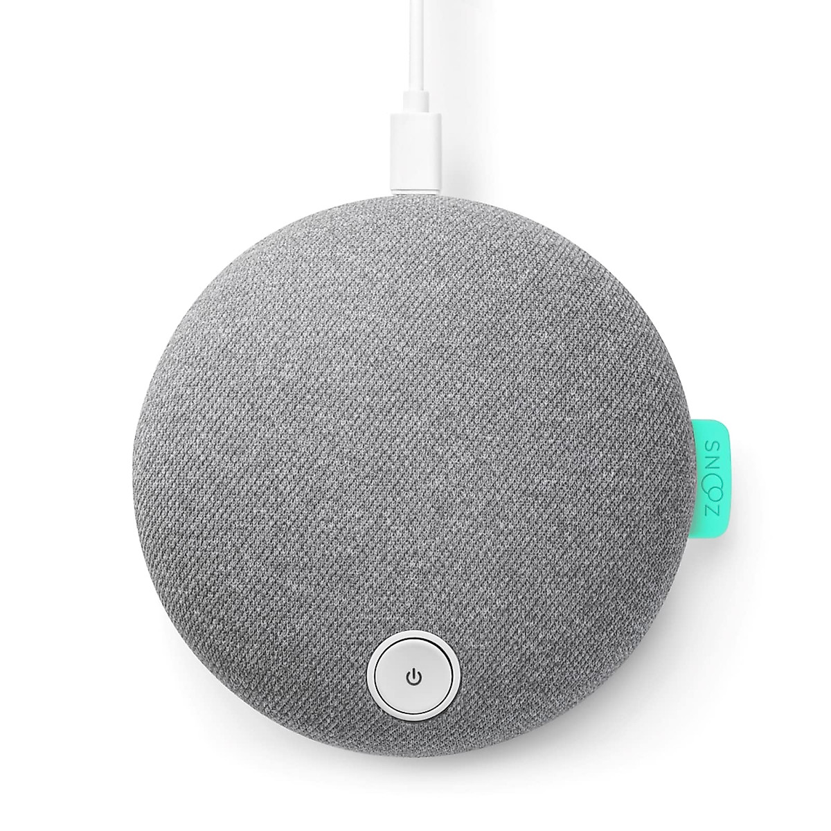 SNOOZ Button - White Noise Sound Machine - Non-Looping White Noise, Pink Noise, and Fan Sounds Plus Bluetooth Speaker - Charcoal