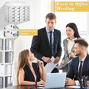 Threan Cell Phone Locker Box Clear Cell Phone Storage Acrylic Cell Phone Lock Box with Door Locks and Keys Wall Mounted Cell Phones Storage Cabinet for Office School Classroom Factory (20 Slots)