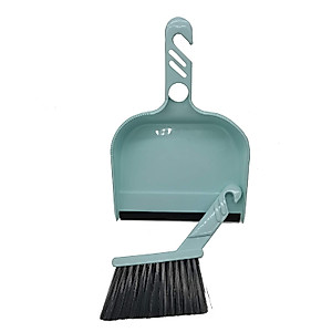 BSMstone Mini Broom and Dustpan Set-Kitchen Cleaning Tools, Household Cleaning Supplies Sweeping Hand Broom and Dustpan (Blue)