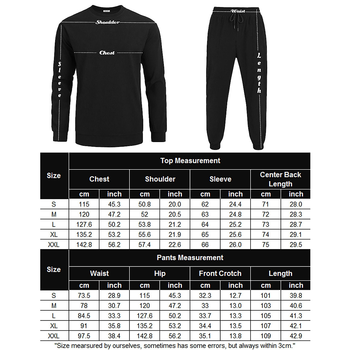 COOFANDY Men's Tracksuit 2 Piece Sweatsuit Set Long Sleeve Pullover Athletic Suit For Sports Casual Fitness Jogging