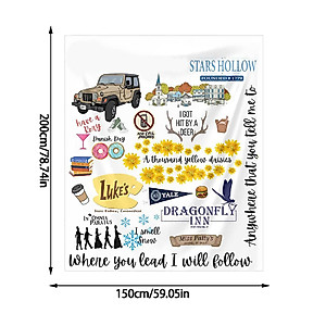 Gilmore Blanket for Girls Plush Blanket Gilmore Cartoon Super Soft Throw Blanket Throw Cute Anime Character Air Conditioner Blanketand Cozy Fan Birthday Gift Sofa Bed Office (L)