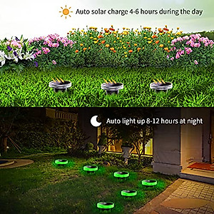 Solar Ground Lights Solar Lawn Lights Soil Moisture Meter IP65 Waterproof Outdoor Solar Buried Lights Solar Garden Lights Lawn Landscape Lighting Soil Moisture Monitoring for Lawn Yard Walkway 6 Pack