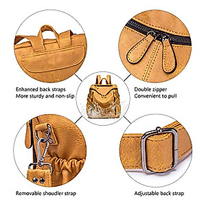 Roulens Women Backpack Purse Fashion Leather Large Ladies Shoulder Bags Travel Backpack Purse for Women