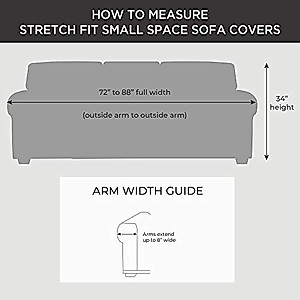 SureFit SF48476 Sofas, Burgundy/Cream