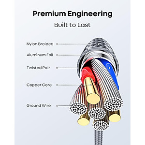 AZPPANXI 20 FT USB C Cable, Extra Long USB C Cable Fast Charging |𝐏𝐫𝐞𝐦𝐢𝐮𝐦 𝐃𝐮𝐫𝐚𝐛𝐥𝐞| Nylon Braided USB A 2.0 to Type C Cable Charger Cord Compatible with Moto LG Pixel and More, Gray