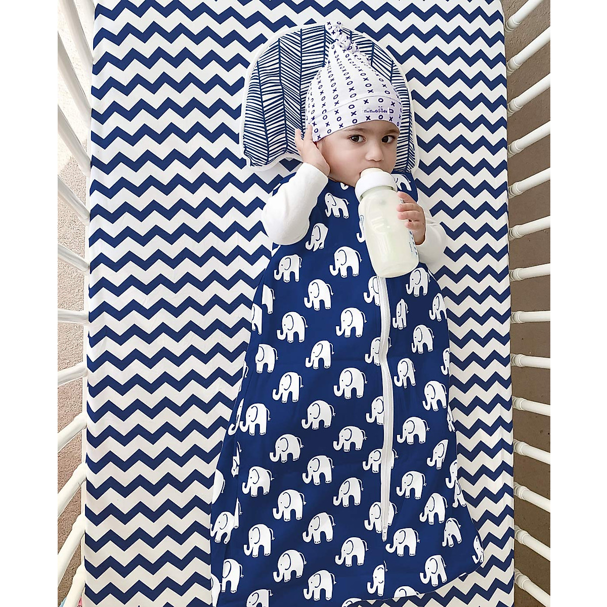 Pack n Play Sheets – Pack and Play Sheets 4 Pack – 100% Super Soft Jersey Knit Cotton Playard Mattress Sheets – Portable Playpen Sheet – Fitted Play Yard Mini Crib Sheets for Boy & Girl (24 x 38 x 5)