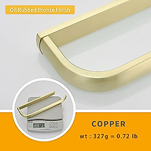 BESy Brass Hand Towel Bar for Bathroom Brushed Gold, Rustproof Wall Mounted Towel Rack Hanger Bathroom Hardware Accessories Towel Holder 12 Inch