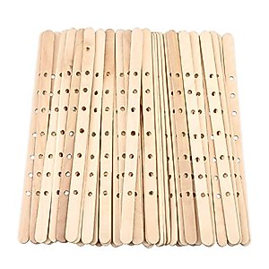 MILIVIXAY 100pcs Wooden Candle Wick Holders, Candle Wicks Centering Device, Candle Wick Bars, Wick Holders for Large & Multiwick Candles.