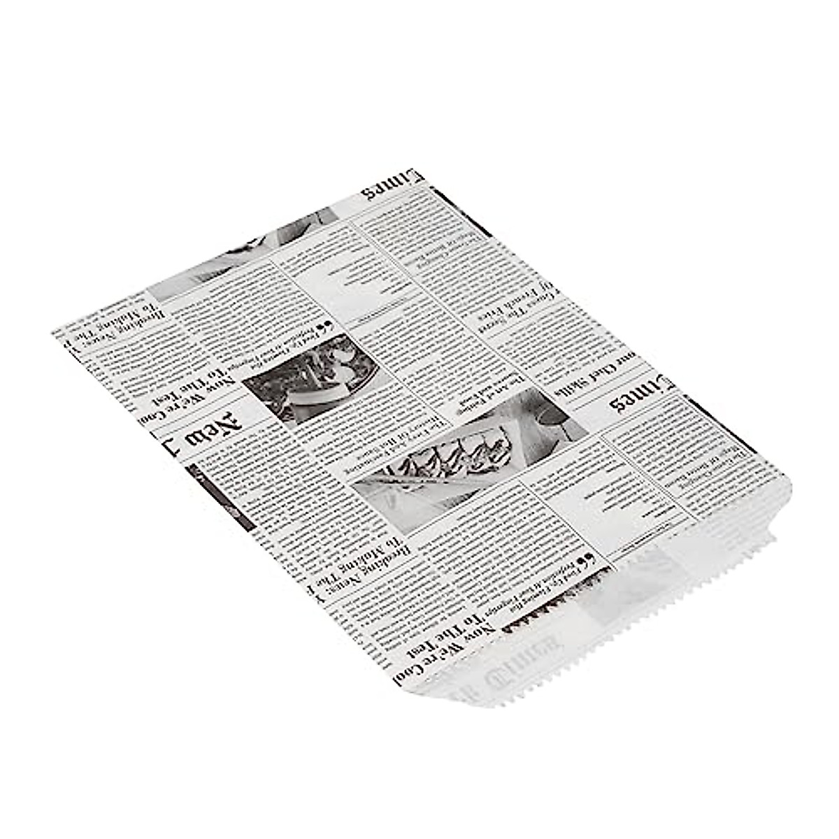 Restaurantware-Bag Tek 7 x 5 Inch Sandwich Bags, 100 Greaseproof Bakery Bags - Microwavable, Disposable, Newsprint Paper Lunch Bags, For Cookes, Sandwiches, Candies, Fries, And Bread,