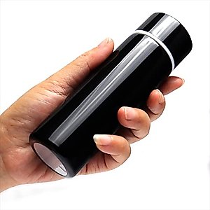 Dxobay Cute Slim Water Bottles, Mini Kids Water Bottle, Insulated Stainless Steel Water Bottles, Thermos Water Bottle with Vacuum Sealing & Double Wall Design(4.4 Oz, Black)