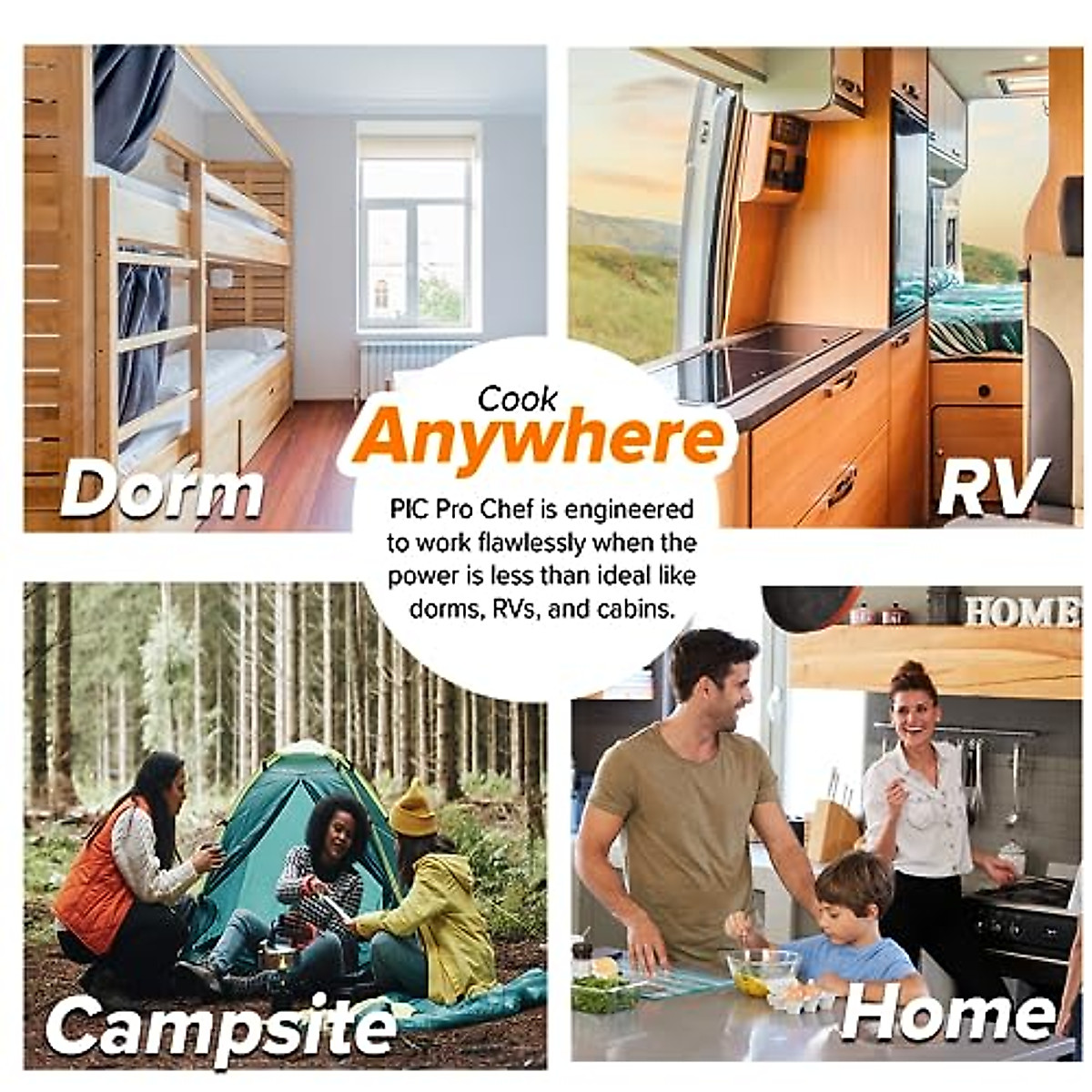 Nuwave Pro Chef Induction Cooktop, Portable, Large 8” Heating Coil, Temp Settings from 100°F - 575°F, Perfect for Commercial & Professional Settings, NSF-Certified, Shatter-Proof Ceramic Glass Surface