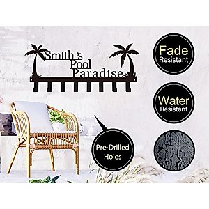 EFCUSTOMFC Custom Towel Hook, Pool Towel Hooks, Pool Hooks for Towels, Bathroom Towel Holder, Towel Holder for Bathroom, Pool Beach Towels，Pool Towel Rack for Bathroom, Towel Organizer