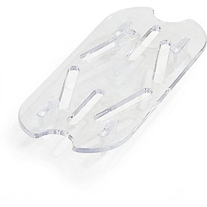 Carlisle FoodService Products CFS 1033507 TopNotch Polycarbonate Drain Shelf, 5" Length x 2.38" Width x 5/8" Height, Clear, For One-Ninth Size Food Pan (Case of 6)