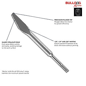 Bosch HS1401B5 5-Piece 3/8 In. Mortar Knife SDS-plus Bulldog Hammer Steel