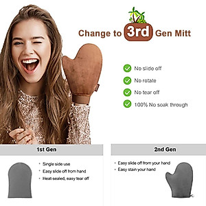 Sanfery Self Tanner Mitt Applicator - US Patent Self Tanning Mitt, Sunless Tanning Glove, Fake Tan Mitt