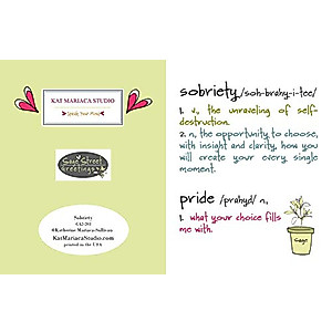 Recovery Cards - Sobriety Greeting Card - Sober Anniversary Cards - Motivation Cards for AA Recovery - Sober Cards - Alcoholic Recovery - Card and Envelope Set - Blank inside
