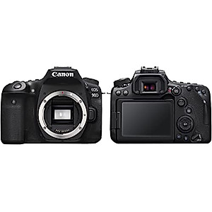 Canon EOS 90D Body DSLR Camera Pro Bundle + Case + Sandisk 128GB Memory Card + Card Reader + Cleaning Kit (International Model) (Renewed)