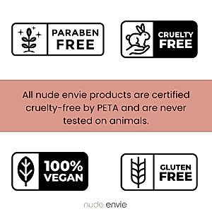 nude envie Lip Gloss - Certified Vegan Lipgloss Cruelty-Free and Paraben Free - Enriched Peptides, Vitamin E and Jojoba Oil (Whisper)