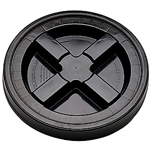 Petmate GAMMA2 Black 5 Gallon Seal Lid-Pet Food Storage Container Lid- 6 Pack