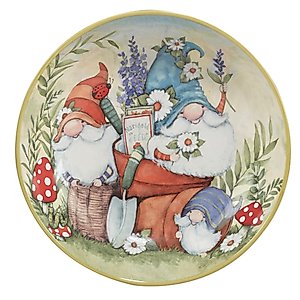 Certified International Garden Gnomes 128 oz. Serving/Pasta Bowl 13" x 3", Multicolor