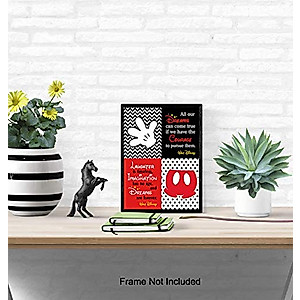 Quotes Wall Art Poster - Unique Inspirational Gift - Home or Office Decor for World Fans, Men, Women - Motivational Room Decorations for Girl, Kids, Boy Bedroom - 8x10 Unframed print