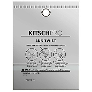 Kitsch Spin Pins for Hair Styling and Buns - Spiral Bobby Pins for Women | Mini Hair Spirals & Twist Tool for Girls, 3pcs RoseGold