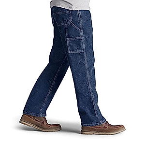 Lee Men's Loose-Fit Straight Leg Carpenter Jean, Original Stone, 38W x 32L