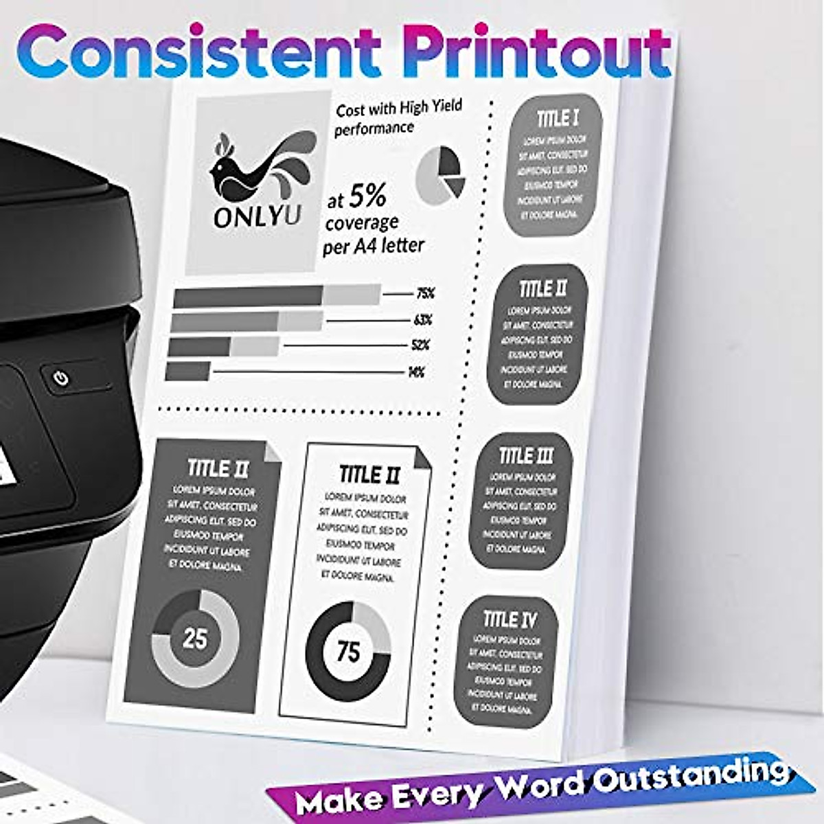 ONLYU Compatible Toner-Cartridge Replacement for HP 94A CF294A 94X CF294X for HP Laserjet Pro M118dw MFP M148dw M148fdw M149fdw Laserjet M118 M148 M149 Toner Ink (Black, 1-Pack)