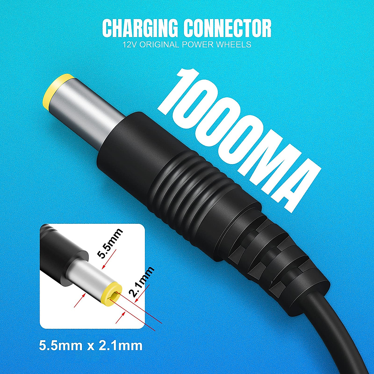 12v Charger for Kids Ride On Toys Car 12 Volt Battery Charger for Best Choice Products SUV Kid Trax Dynacraft Kidzone Bumper Car Jeep Electric Mercedes Lamborghini Powered Wheel Charger