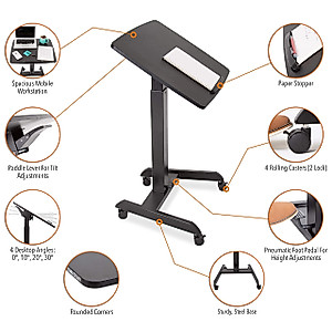 Stand Steady Multifunctional Mobile Podium (Black)