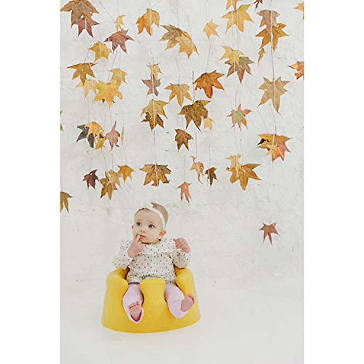 Bumbo Baby Infant Soft Foam Comfortable Floor Booster Seat with 3 Point Adjustable Safety Buckle Strap Harness, Mimosa Yellow