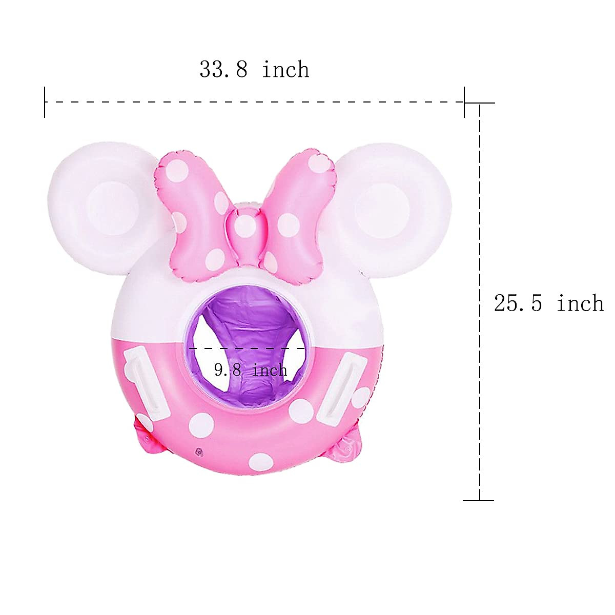 MC TTL Swimming Float Pink Mouse Cartoon Kids Baby Swimming Ring Inflatable Pool Floating Round Pool Children Toy Float Thick.