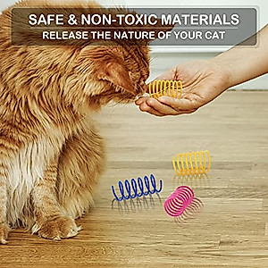 Valonii 30Pcs Interactive Cat Spring Toys for Indoor Cats/Kittens