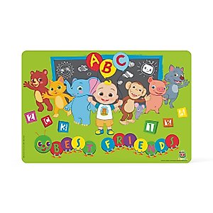 moonbug Designs Cocomelon Reusable BPA Free Kids Placemat, Best Friends Yellow