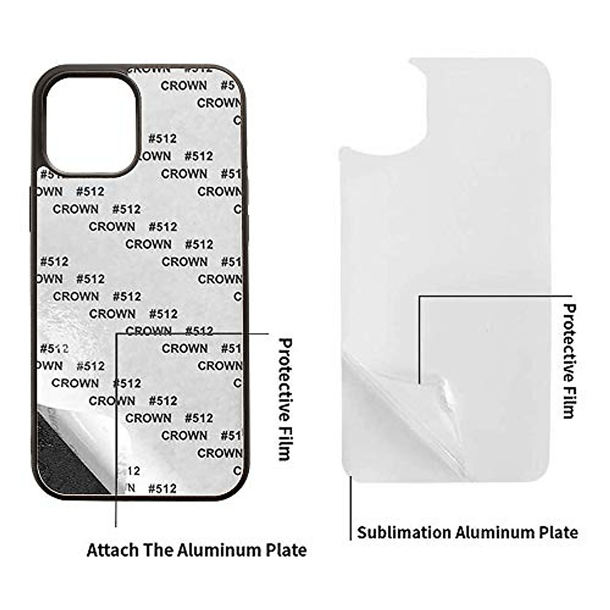 G HEAT-GOO 5PCS Sublimation Phone Case for iPhone 12 Pro Max 6.7 Inch Sublimation Blanks Printable Blank Phone Cases Customized Phone Covers for DIY