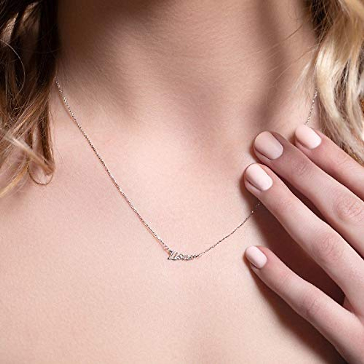 TSD 14K Yellow Gold Petite Personalized Name Necklace with a 16" Chain by JEWLR*